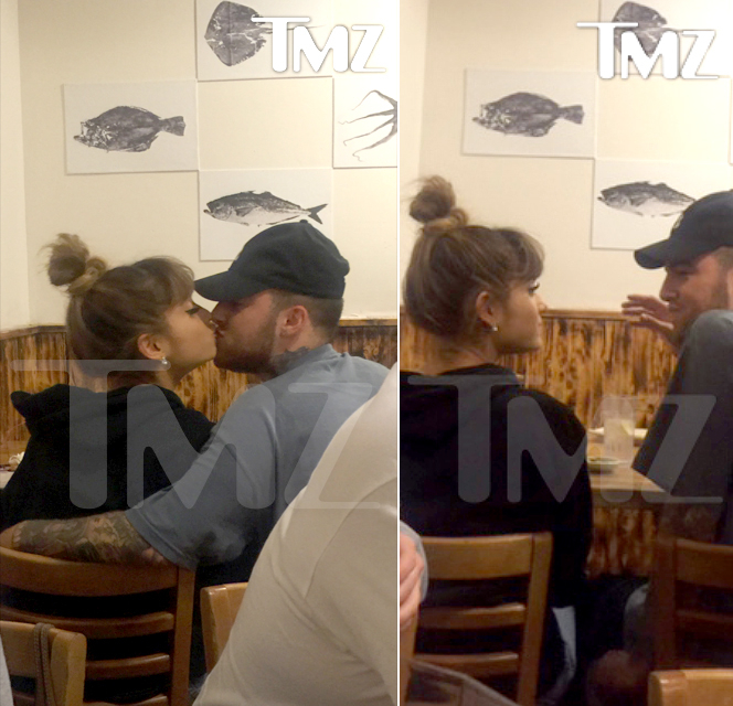 Ariana Grande, Mac Miller Beso durante la cena romántica - Équilibre ...